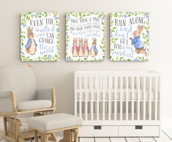 Peter Rabbit Canvas Wraps Peter Rabbit Nursery Nursery Wall | Etsy