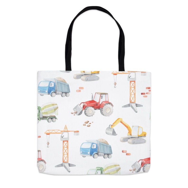 Construction Tote Bag Kids Tote Book Bag Kit Bag Library - Etsy