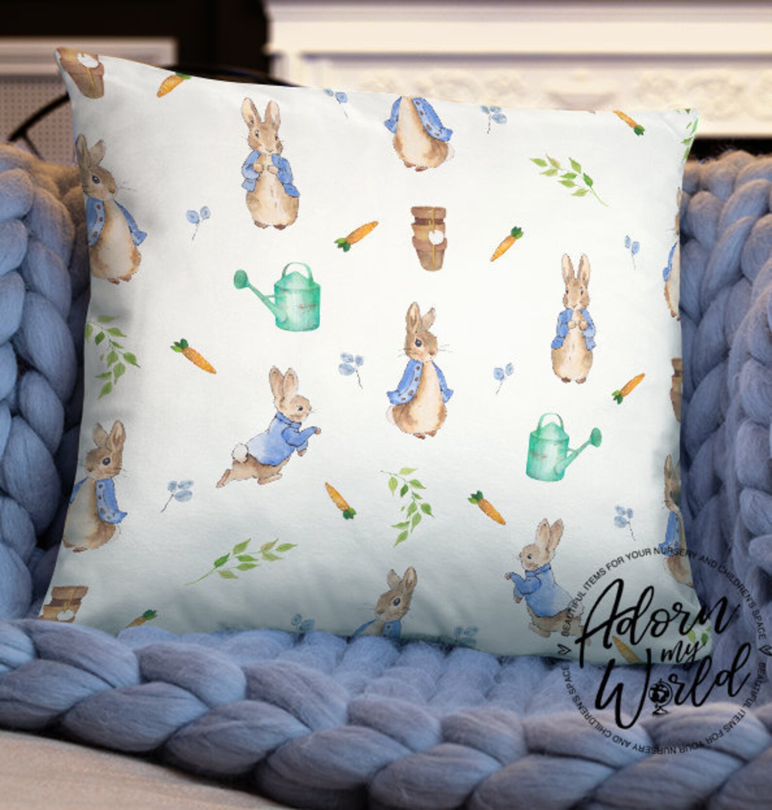 Peter Rabbit Pillow Peter Rabbit Nursery Beatrix Potter | Etsy