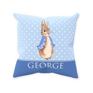 Baby Boy Gift, Personalized Peter Rabbit Pillow, Custom Name Pillow ...