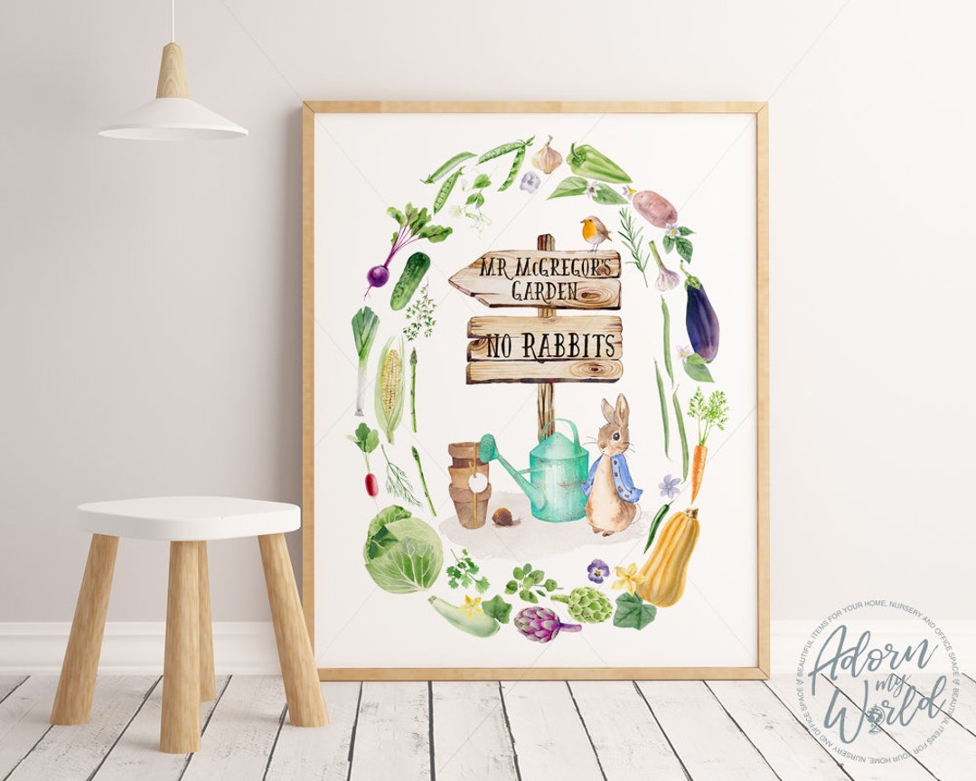 Mr Mcgregor's Garden, Nursery Wall Art, Birthday Sign, Garden Party ...