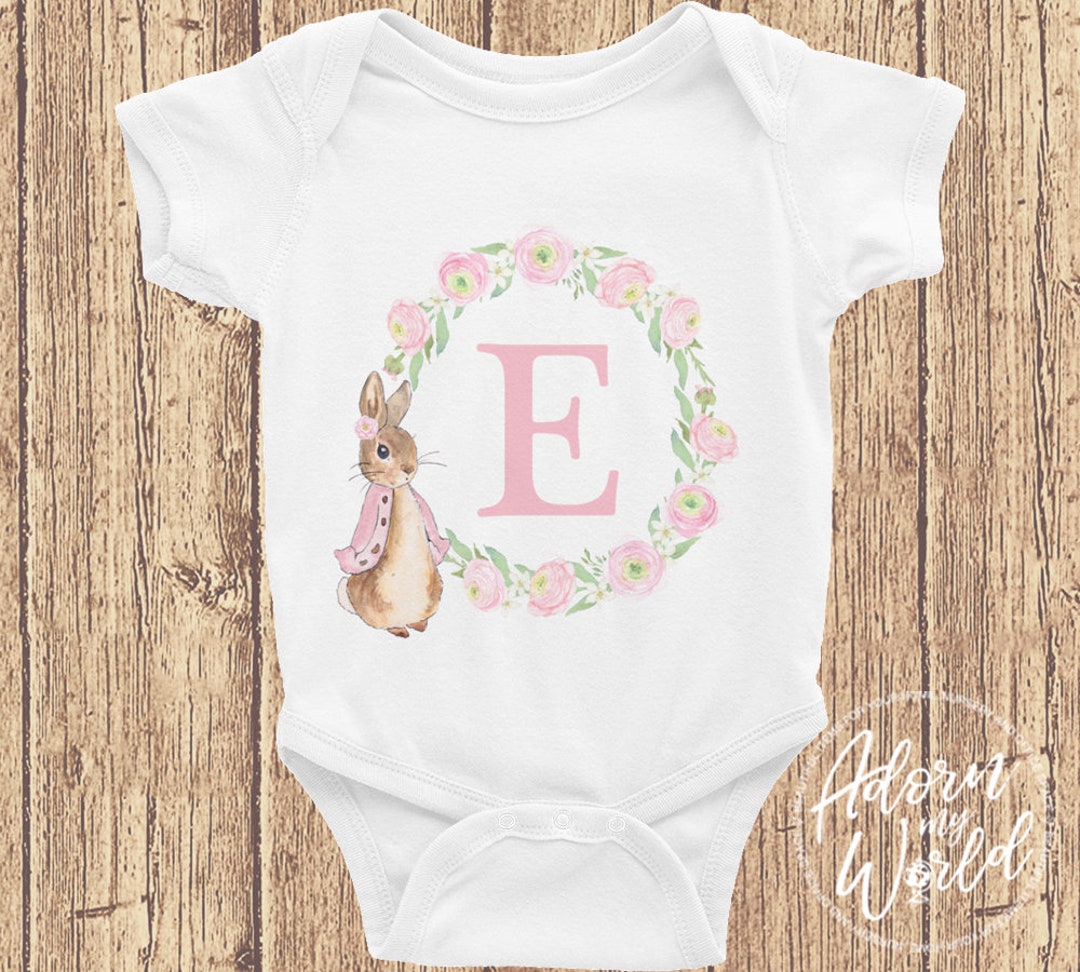 Baby Girl Bodysuit, Pink, Peter Rabbit Vest, Rabbit Baby Clothes, Peter ...