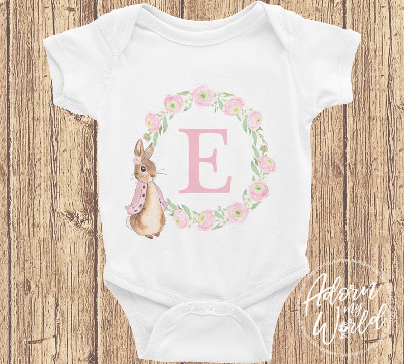 Baby Girl Bodysuit Pink Peter Rabbit Vest Rabbit Baby | Etsy