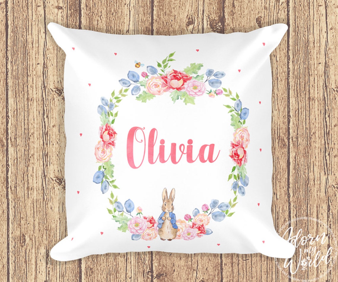 Peter Rabbit Pillow Personalized Pillow Customized Cushion - Etsy