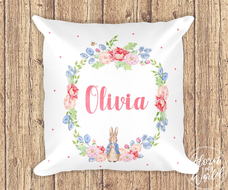 Peter Rabbit Pillow Personalized Pillow Customized Cushion - Etsy