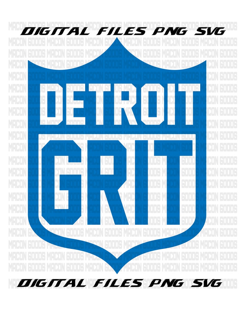 Detroit Grit Football Logo Digital File T Shirt Printing and Cutting ...