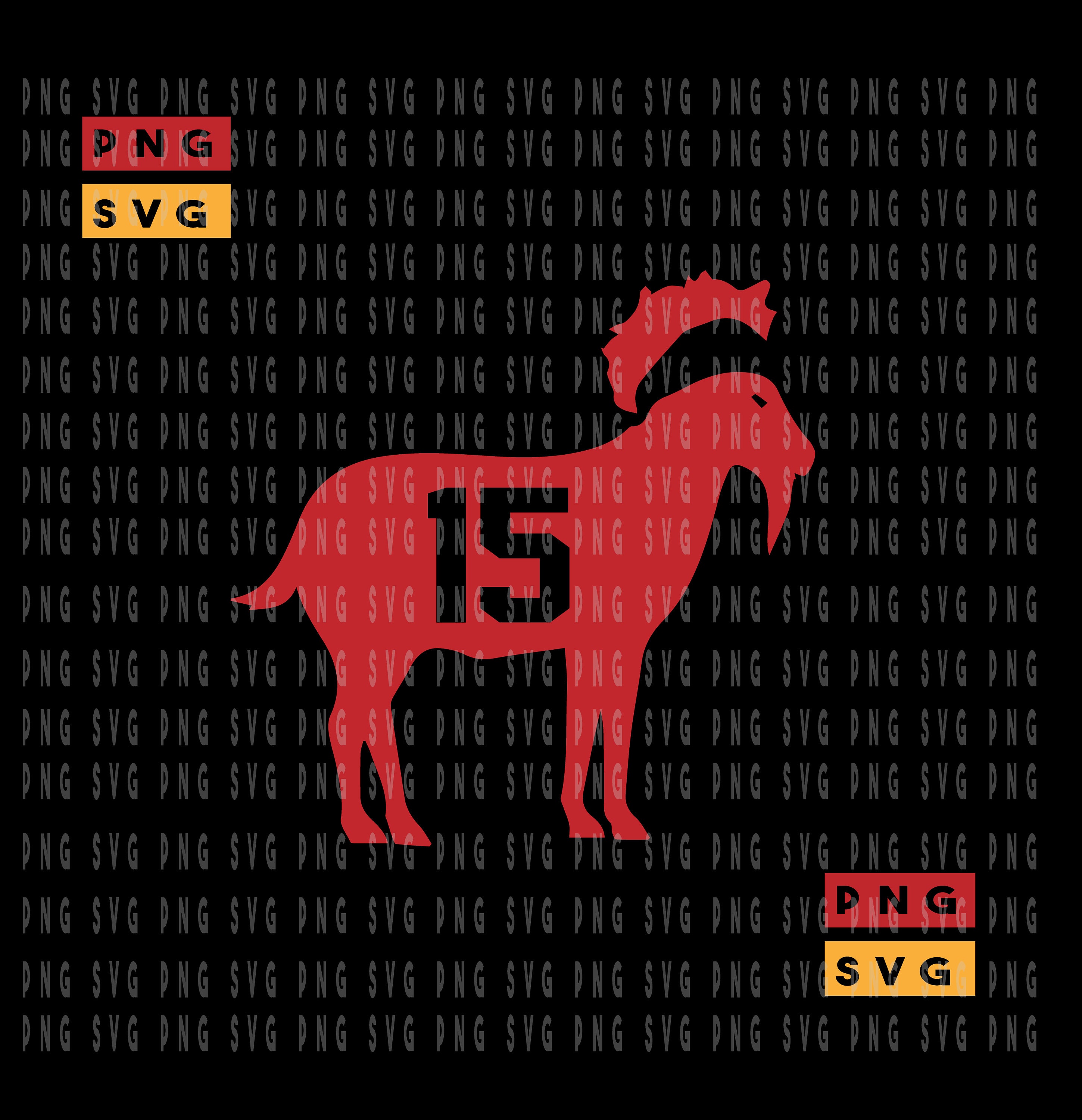 Patrick Mahomes Goat Logo Kansas City Football Digital File SVG PNG ...