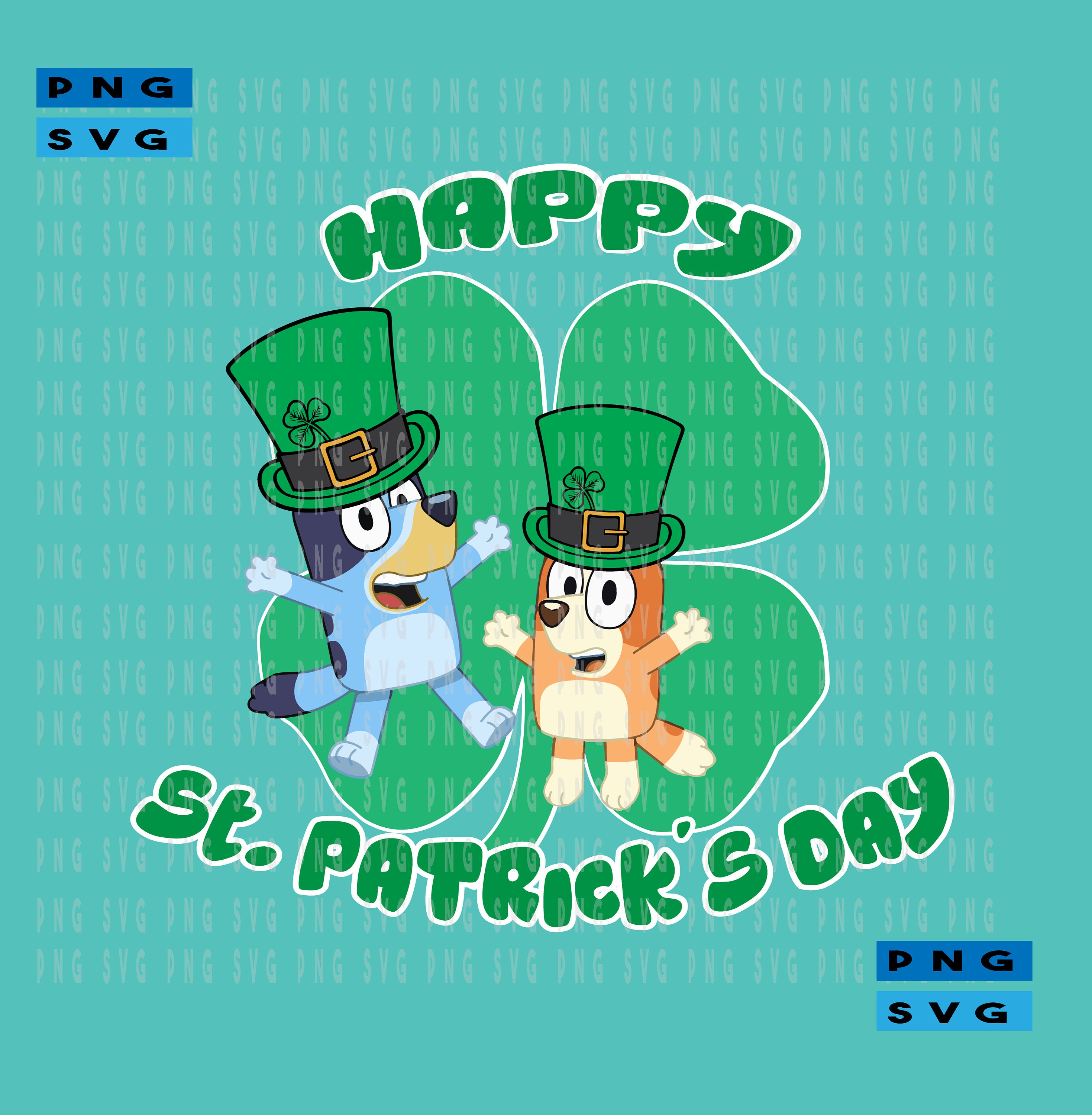 Bluey St. Patrick's Day Digital File for T Shirt Printing and Cutting ...
