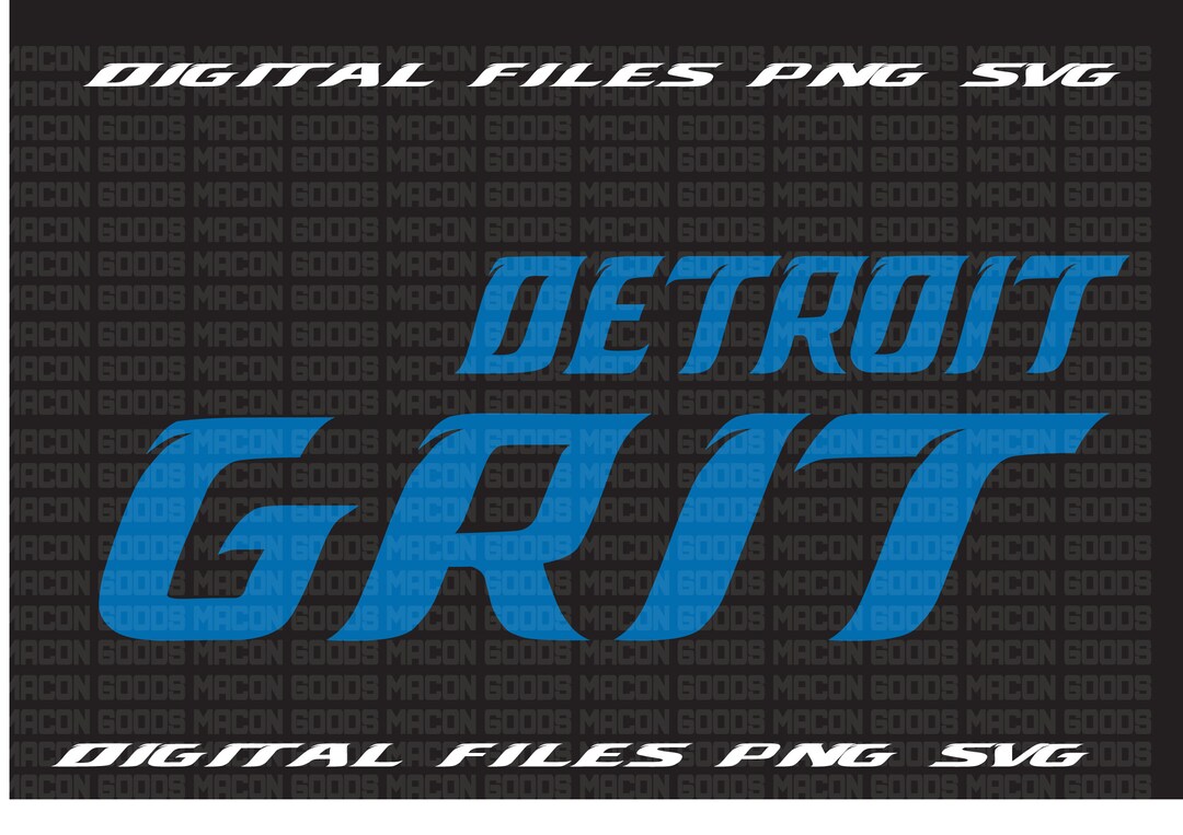 Detroit Grit Football Digital File T Shirt Printing and Cutting PNG SVG ...