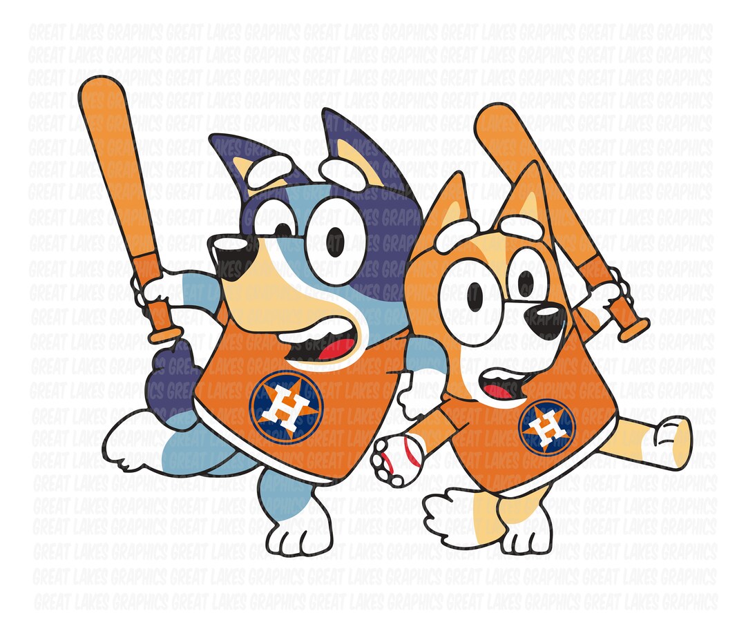 Bluey Houston Baseball Retro Logo Digital File for T Shirt Printing and ...