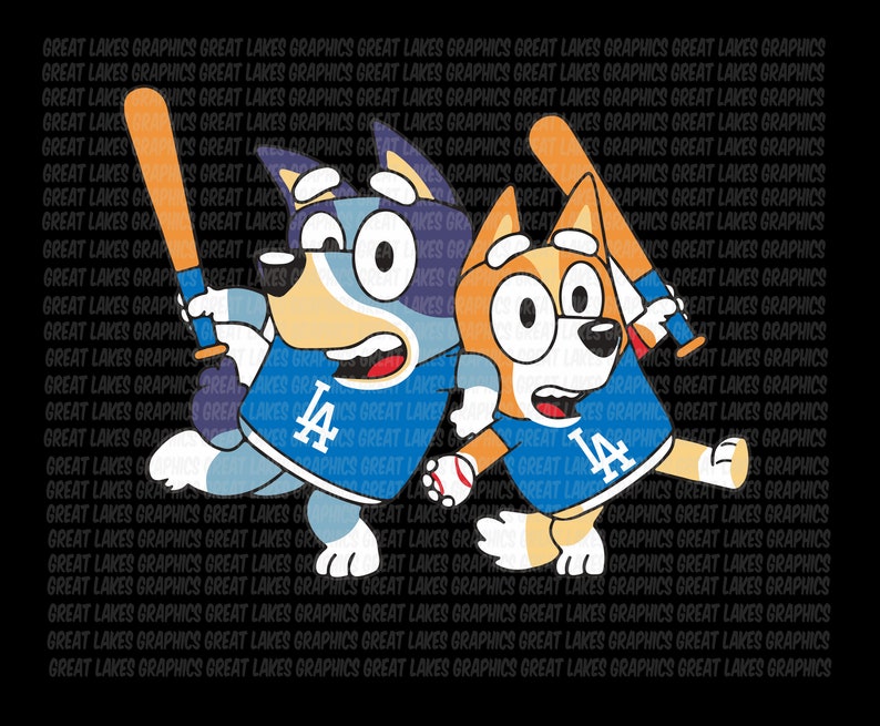 Bluey Los Angeles Baseball Logo Digital File for T Shirt Printing and ...
