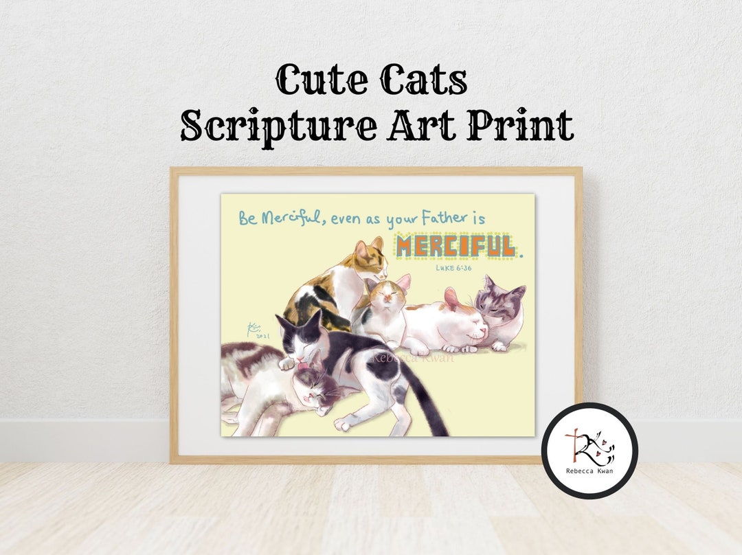 Cats / Bible Verse/ 8.5X11 Inches / Print/ Wall Art / Decor / Gift ...