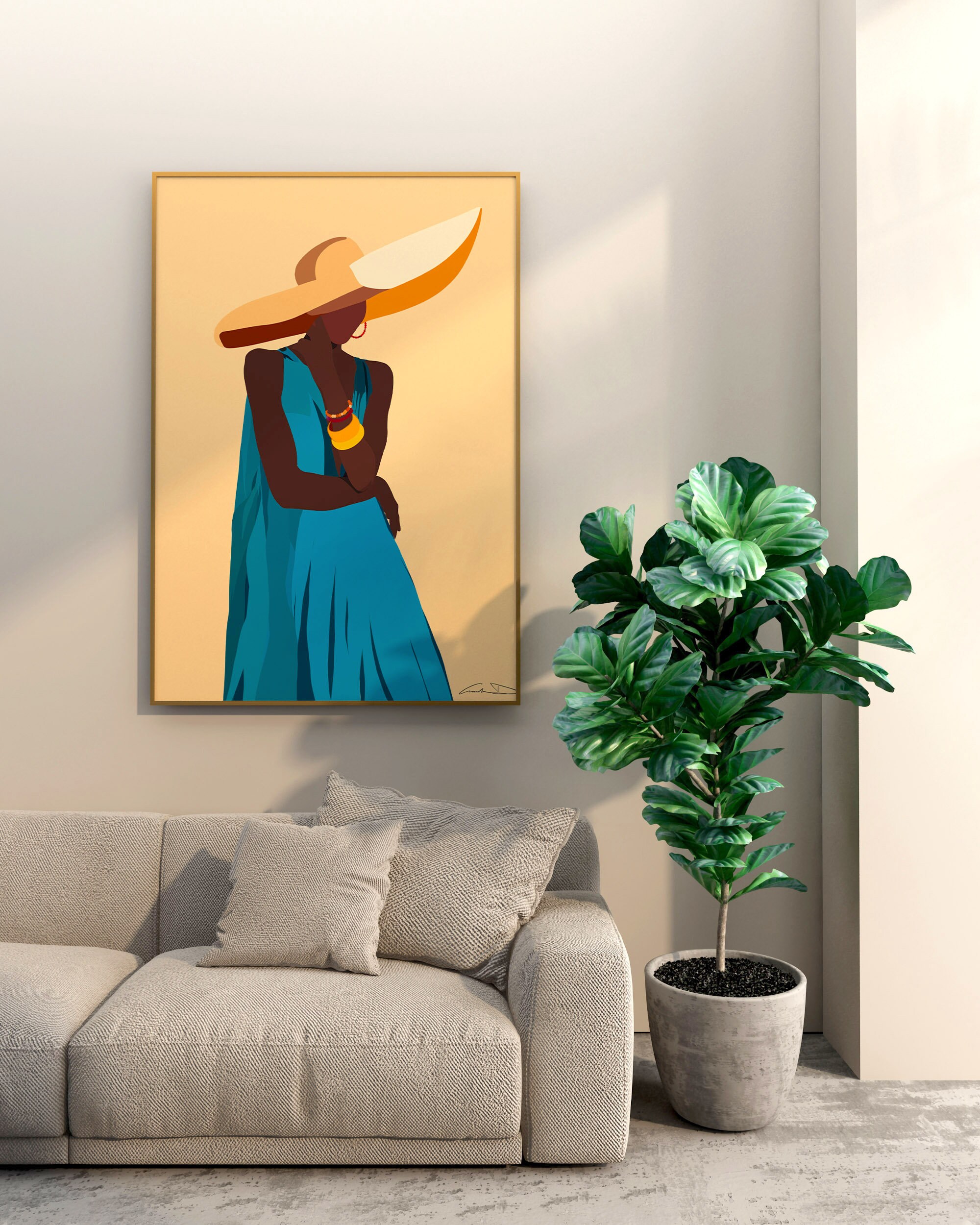 Grace Digital Print Woman Art Woman Printable Art Black | Etsy