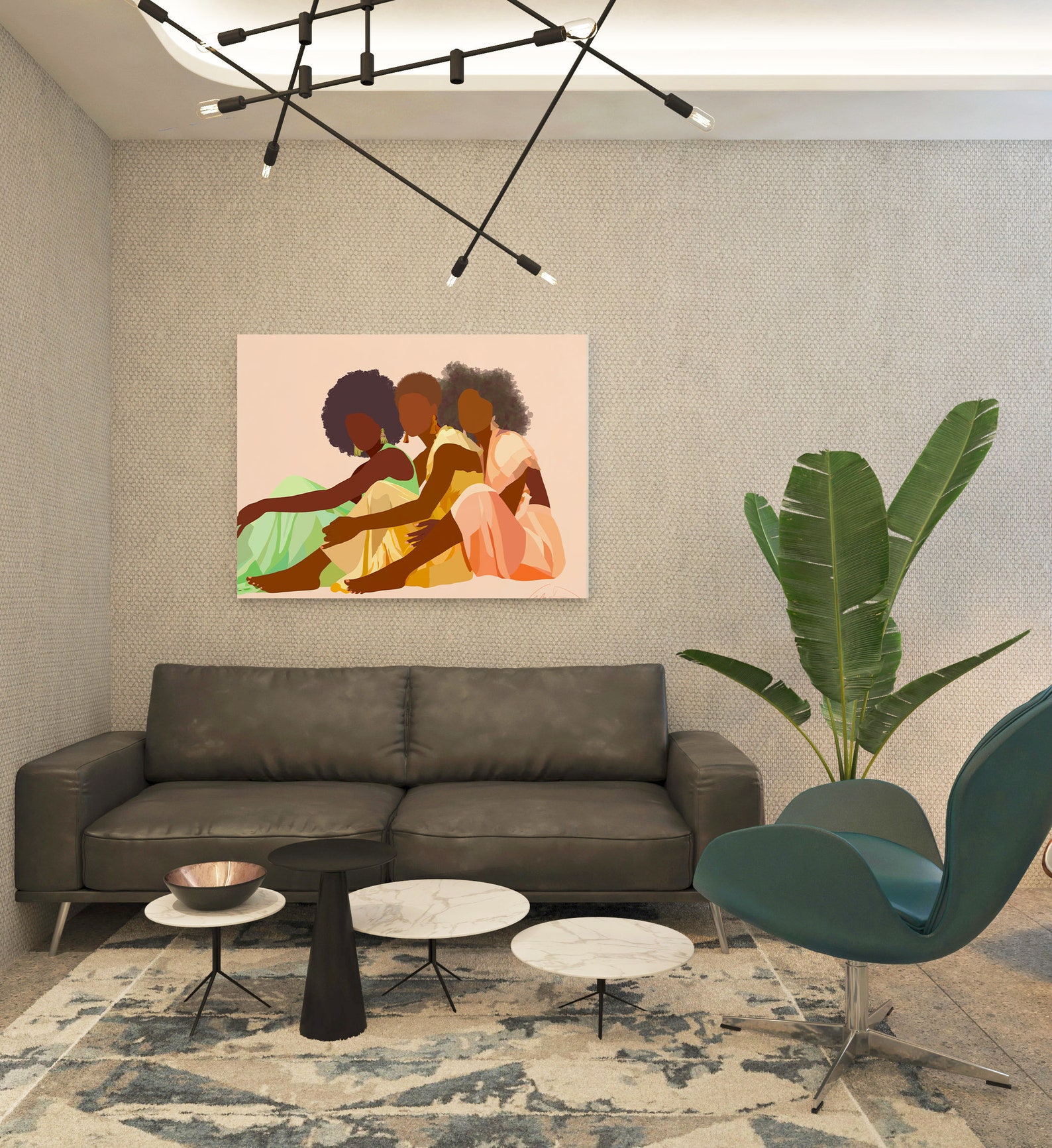 Abstract Woman Print Digital Download Digital Art Black - Etsy