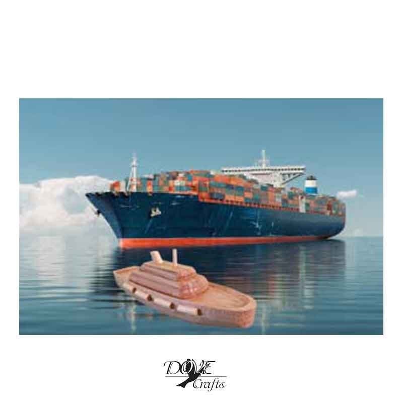 The Smallest wooden, Tug Boat, Oak wood (Miniature), Hand Crafted