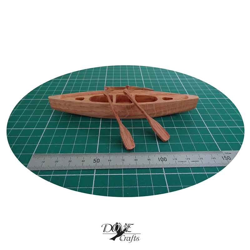 The Smallest Wooden Canoe Boat 2 or 4 Seaters, Oak Wood miniature, Hand ...