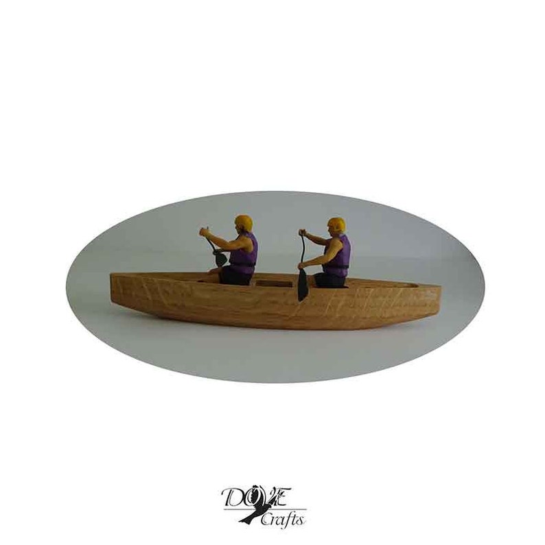 The Smallest Wooden Canoe Boat 2 or 4 Seaters, Oak Wood (miniature ...