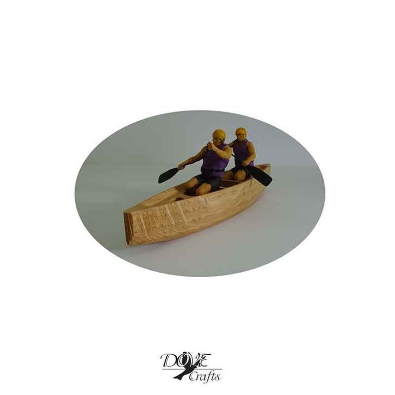 The Smallest Wooden Canoe Boat 2 or 4 Seaters, Oak Wood (miniature ...