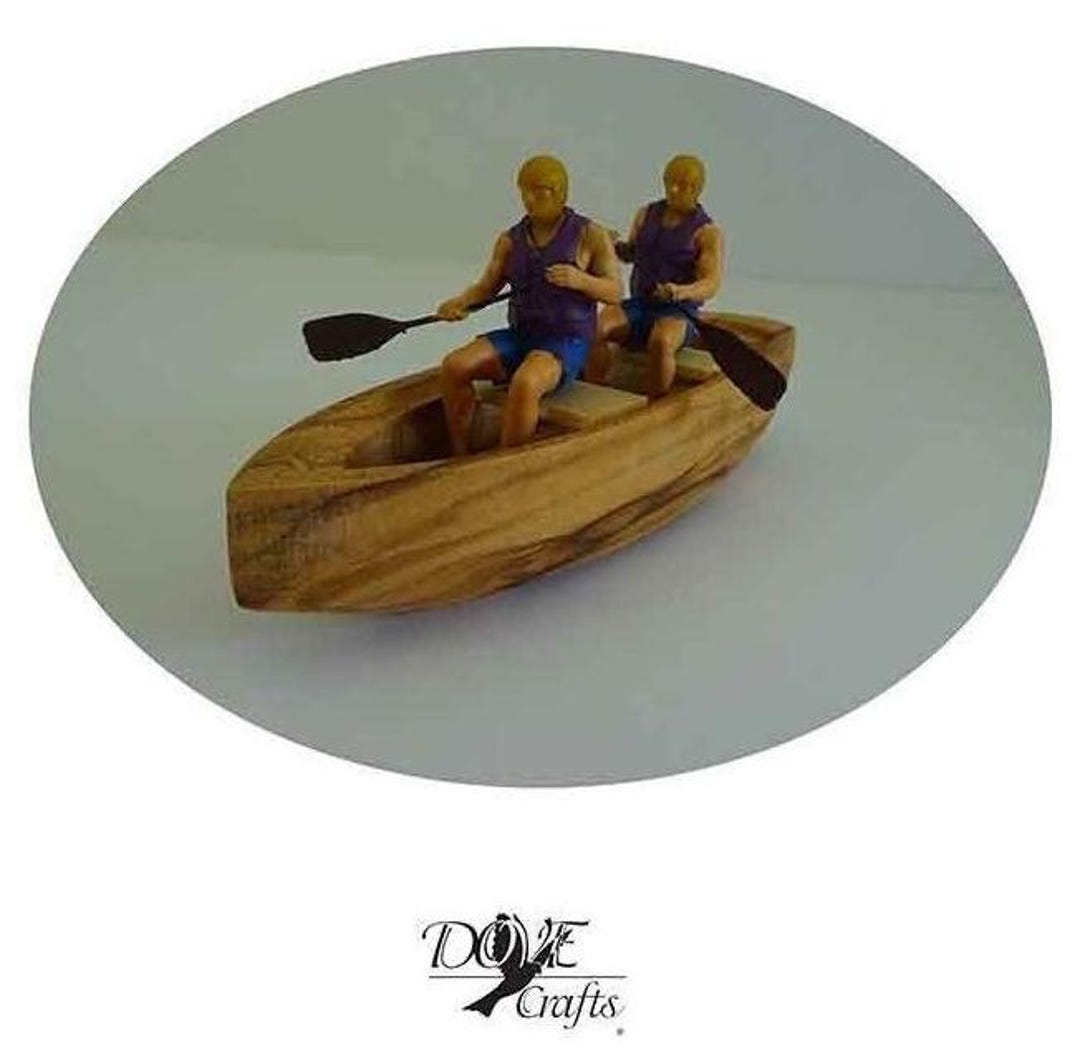 Rowboat, Miniature With Oak/olive Wood, One of World Smallest Rowing ...