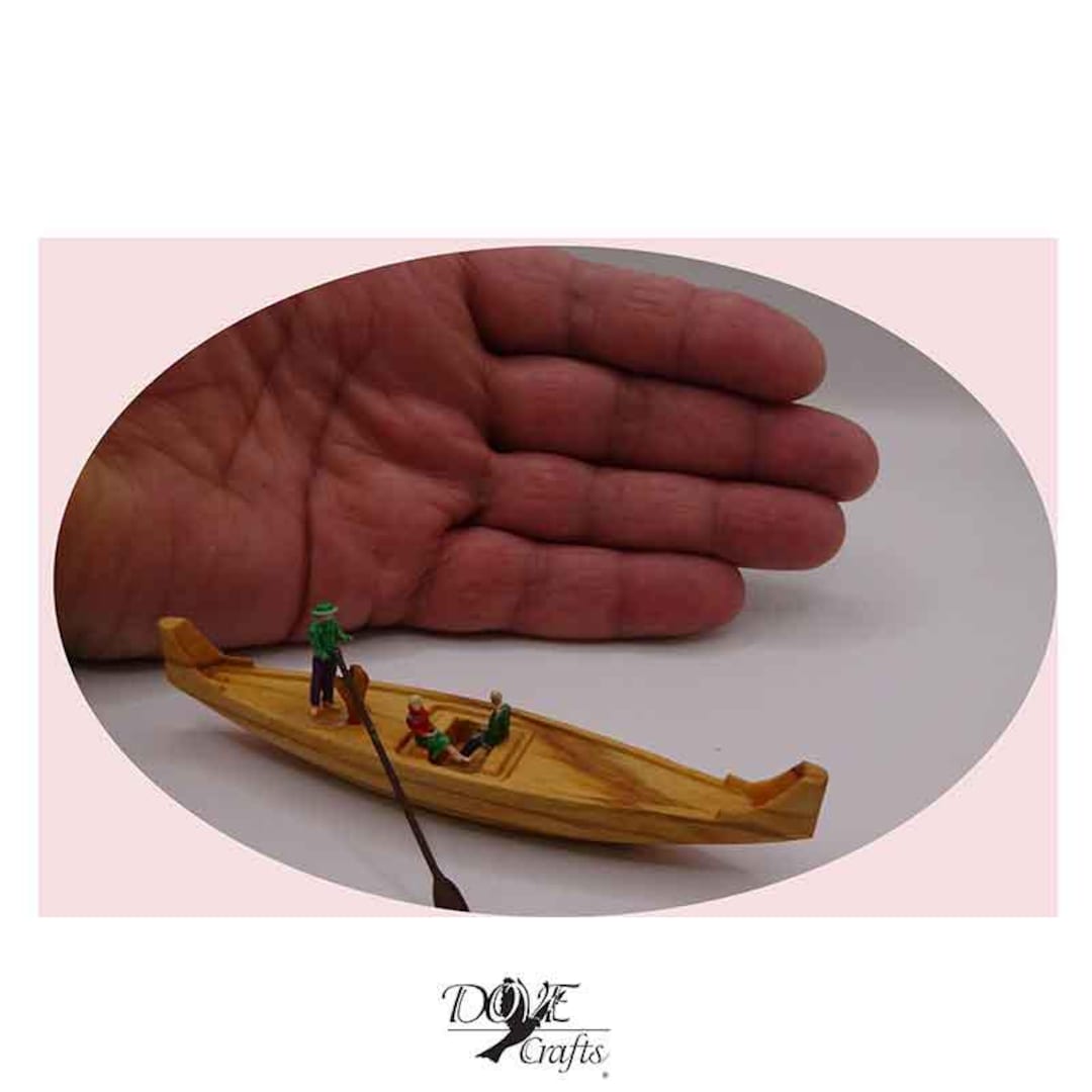 Miniature Olive Wood Gondola: Hand-painted Resin Figures - Etsy