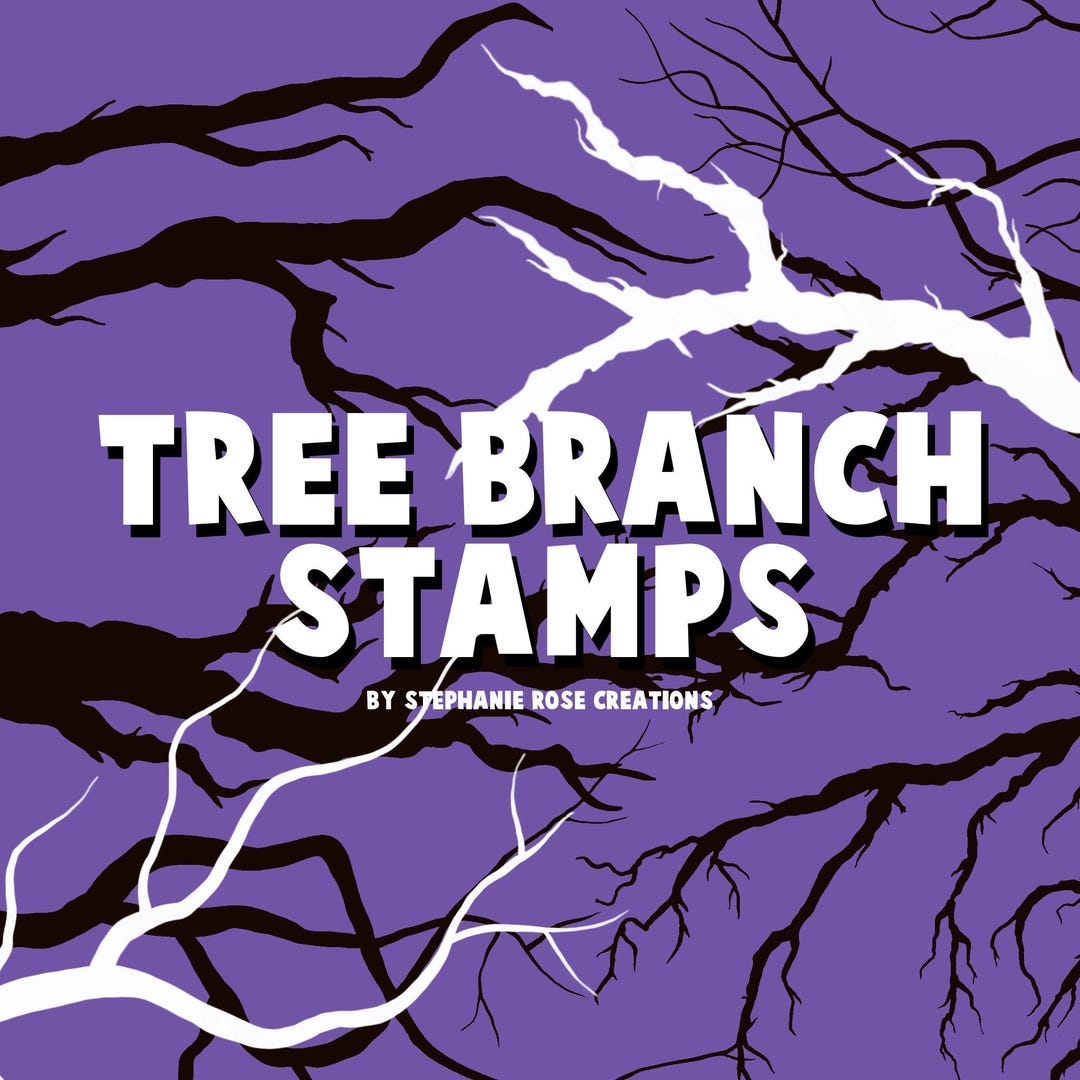 Tree Branch and Roots Stamps Double Pack for Procreate - Etsy