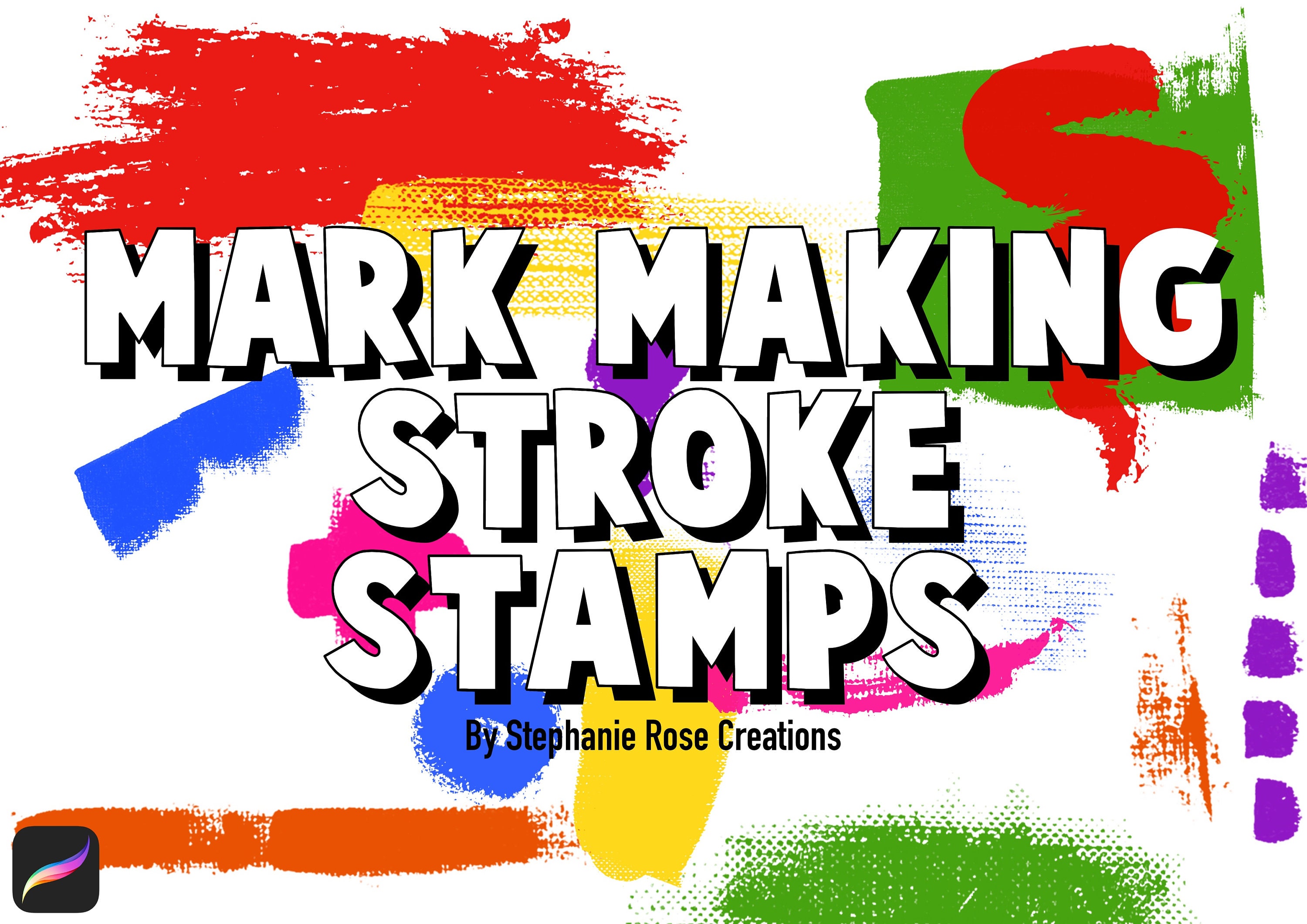 Mark Making Stroke Stamps for Procreate - Etsy