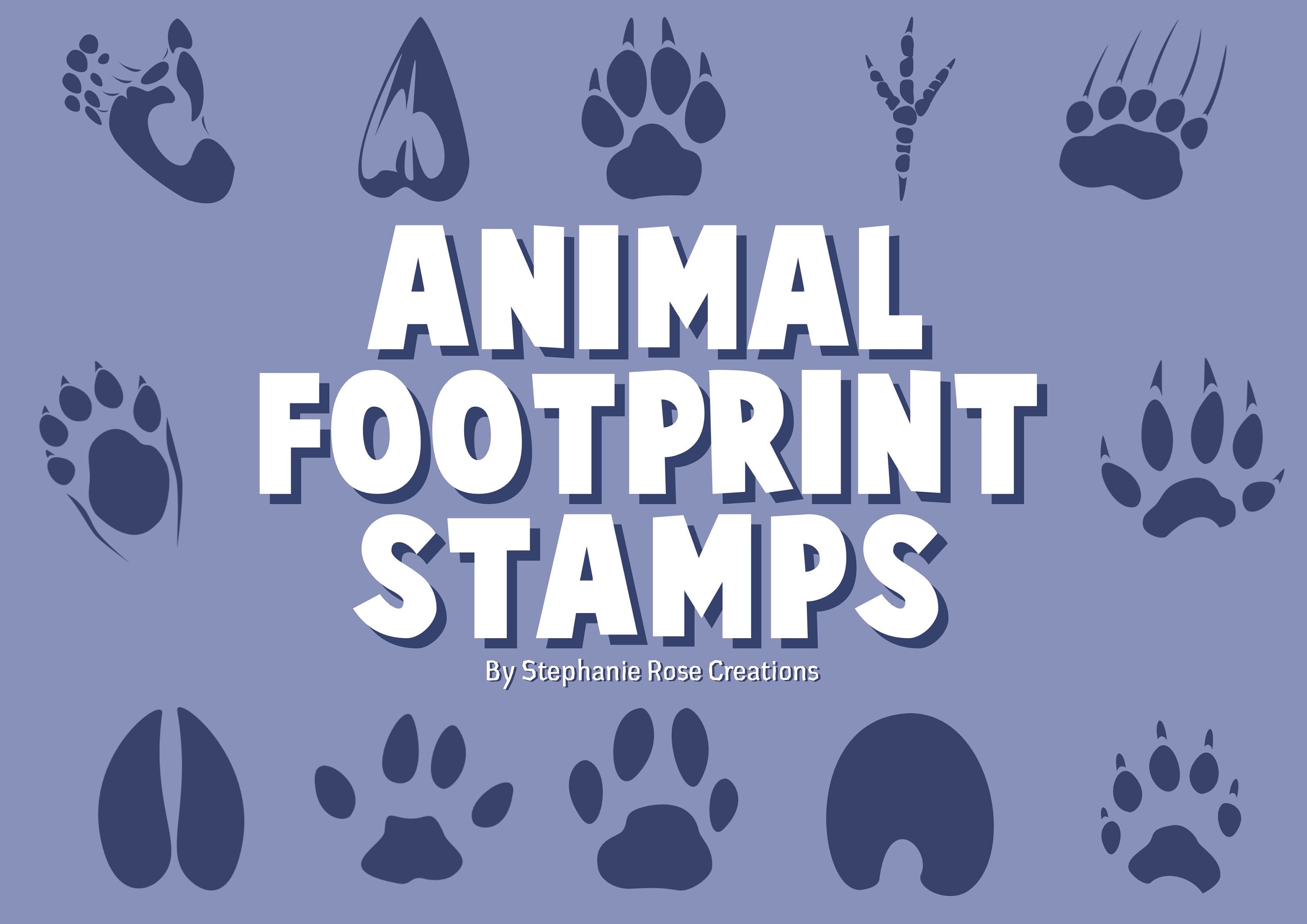 Animal Footprint Stamps for Procreate - Etsy