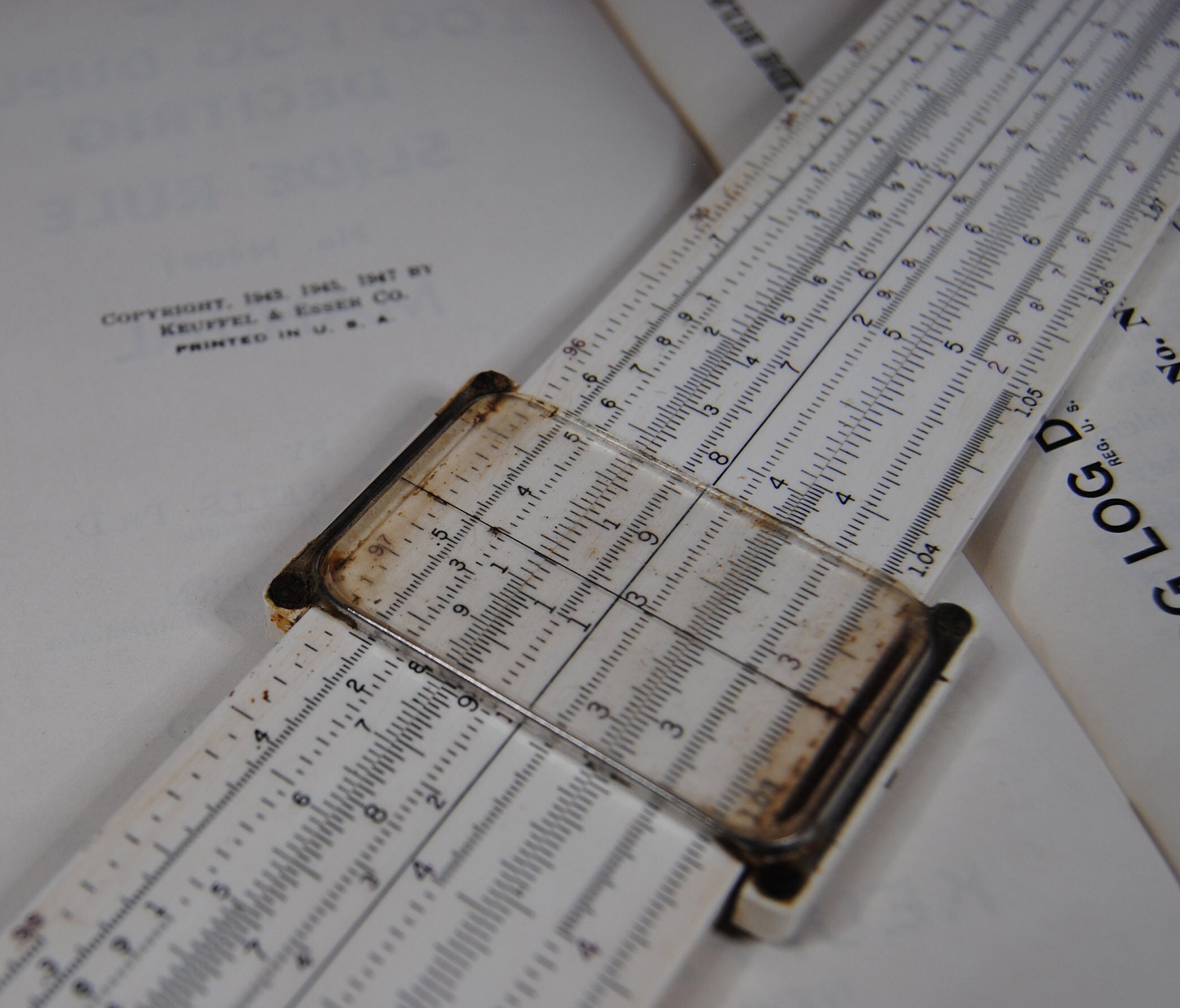 K & E Slide Rule Manual and Slide Ruler Log Log Duplex | Etsy