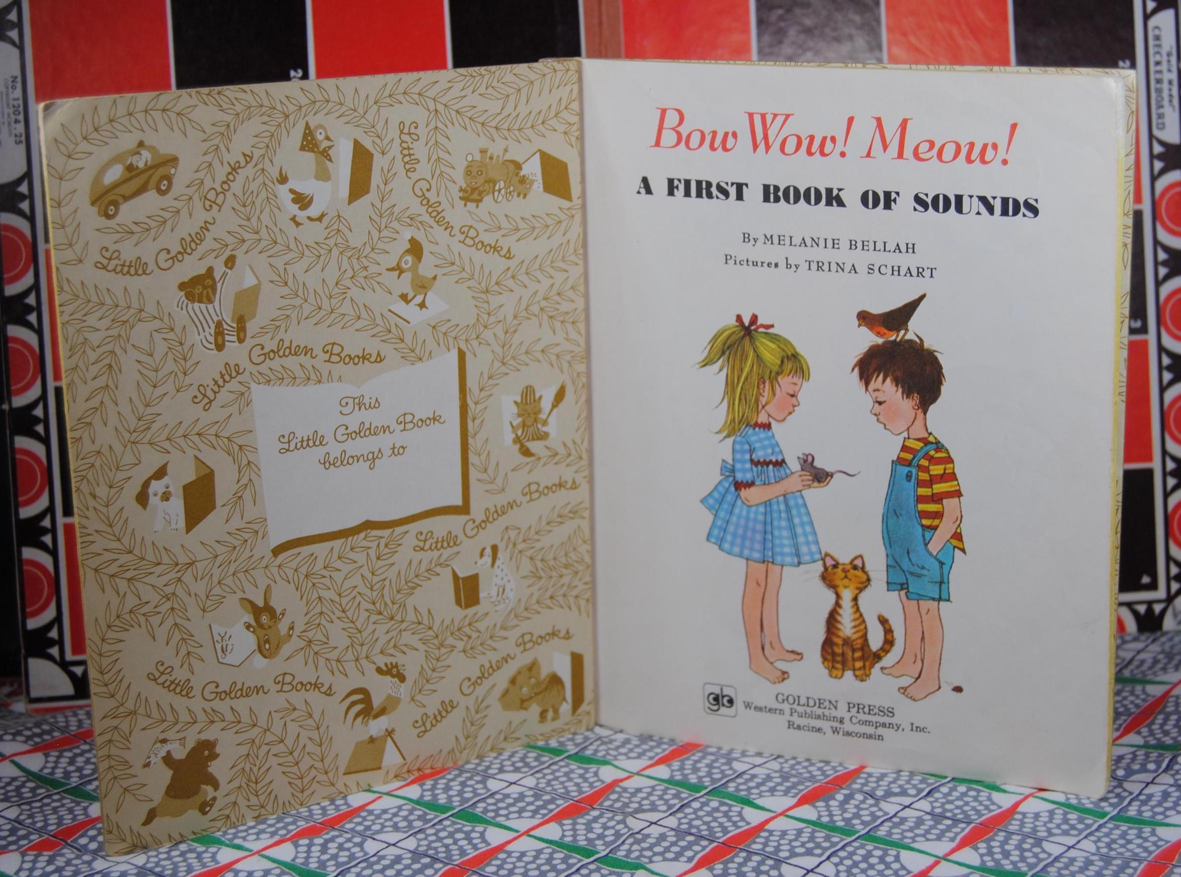 Vintage 1975 A Little Golden Book: Bow Wow! Meow! A First Book of ...