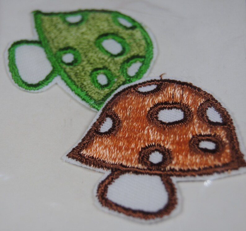 Vintage Mushroom Patches Packages of 2 Sew-on Patches New - Etsy