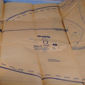 Two Vintage Simplicity Patterns for Placemats and Napkins - 1970s ...