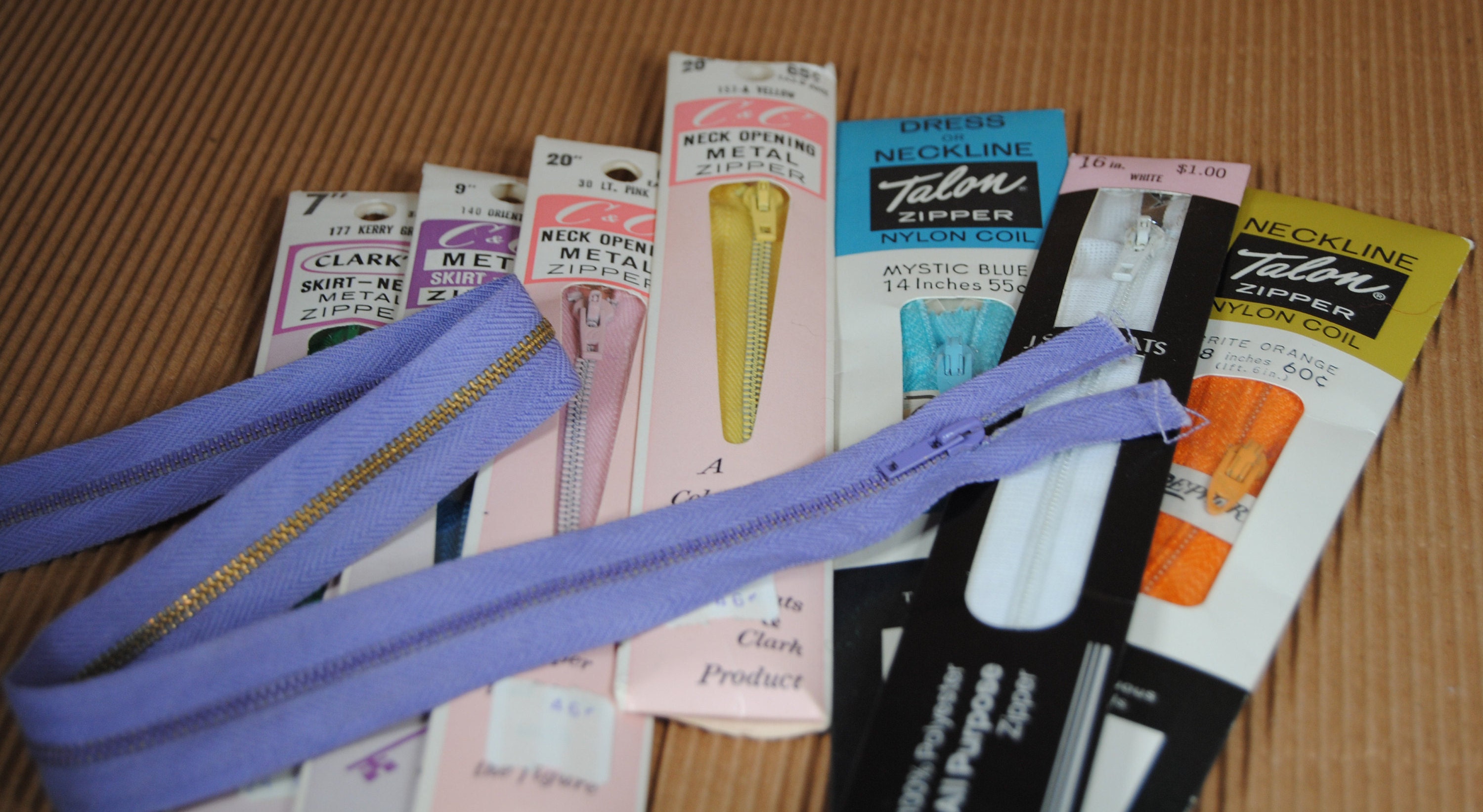 Assortment of Vintage Zippers New in Package Zipper | Etsy