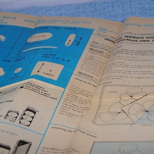 Two Vintage Simplicity Patterns for Placemats and Napkins - 1970s ...