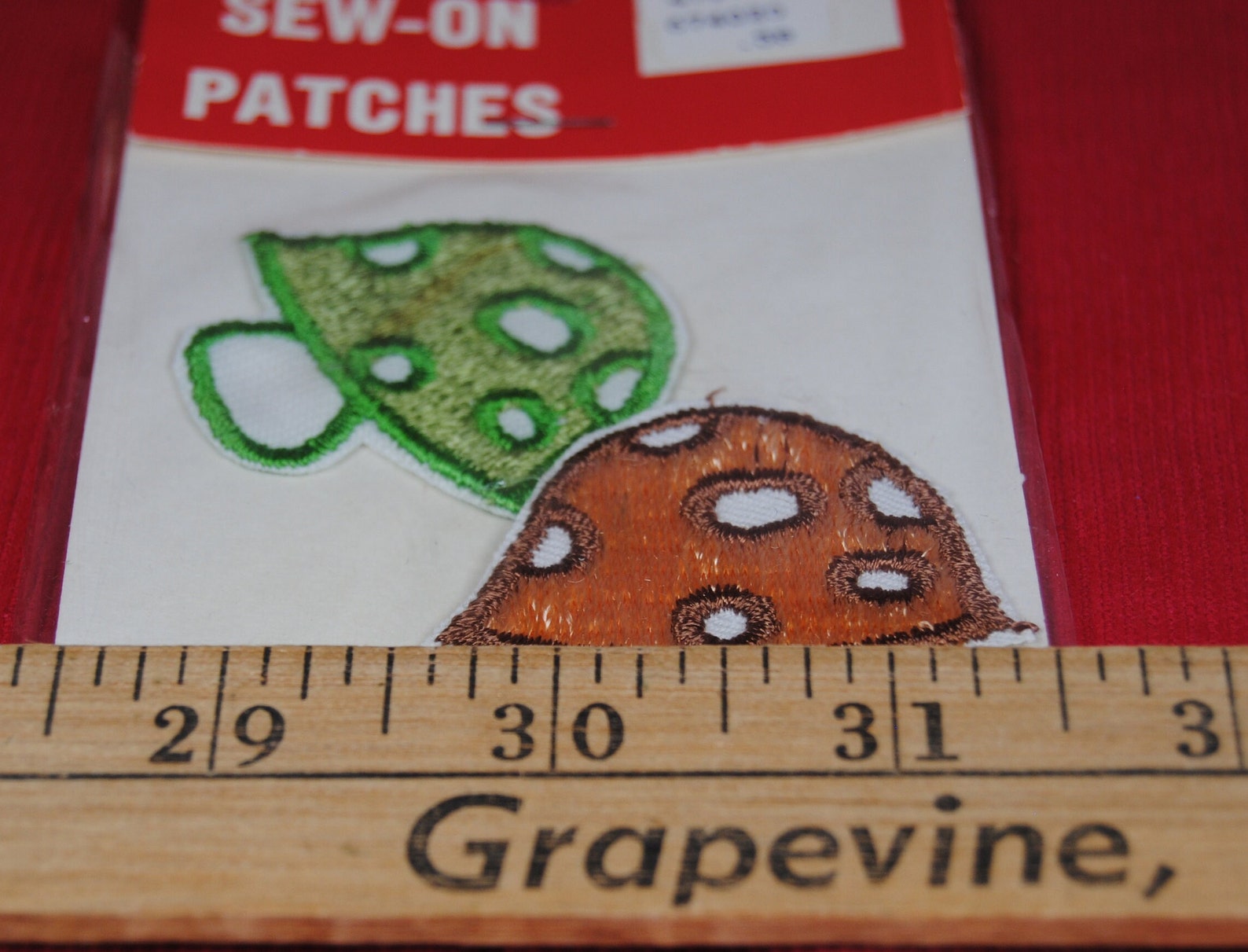 Vintage Mushroom Patches Packages of 2 Sew-on Patches New - Etsy