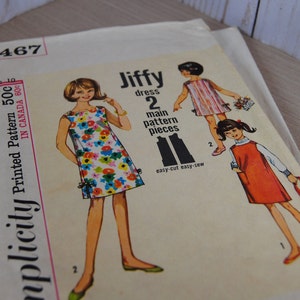 Simplicity Girls Dress Patterns - Vintage Sewing Patterns - 1960s ...