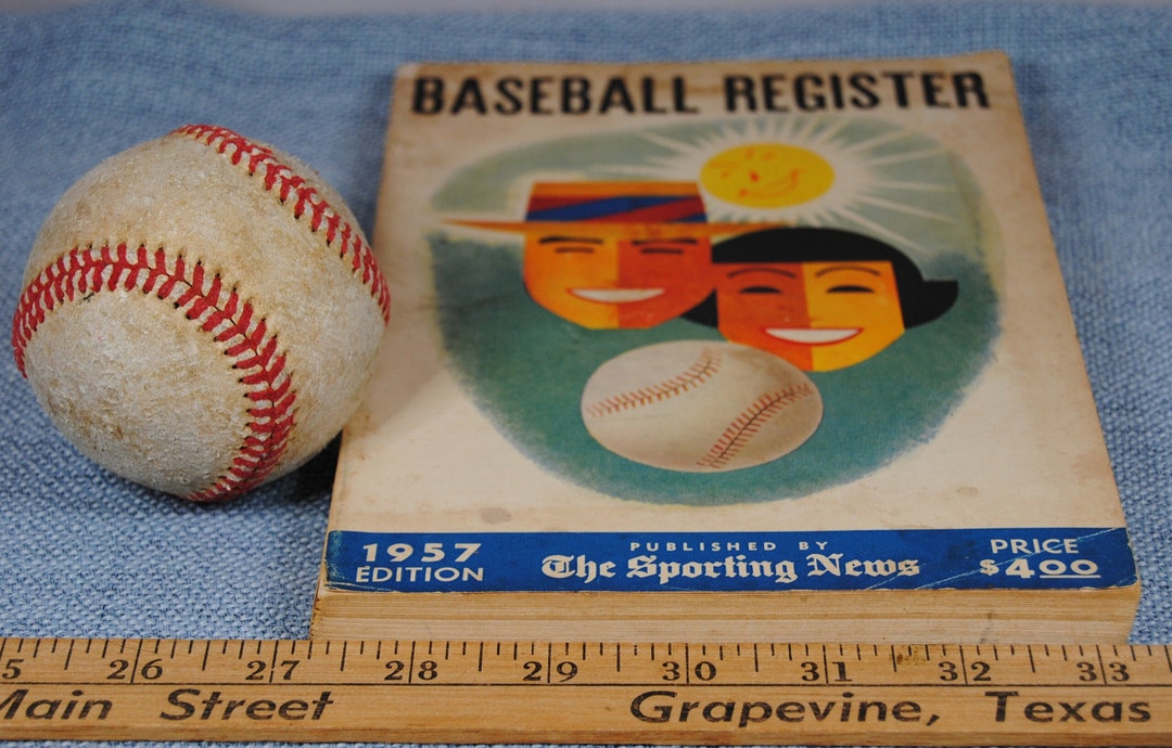 1957 Baseball Register Compiled by J. G. Taylor Spink Collectible Baseball Book Baseball Stats ...