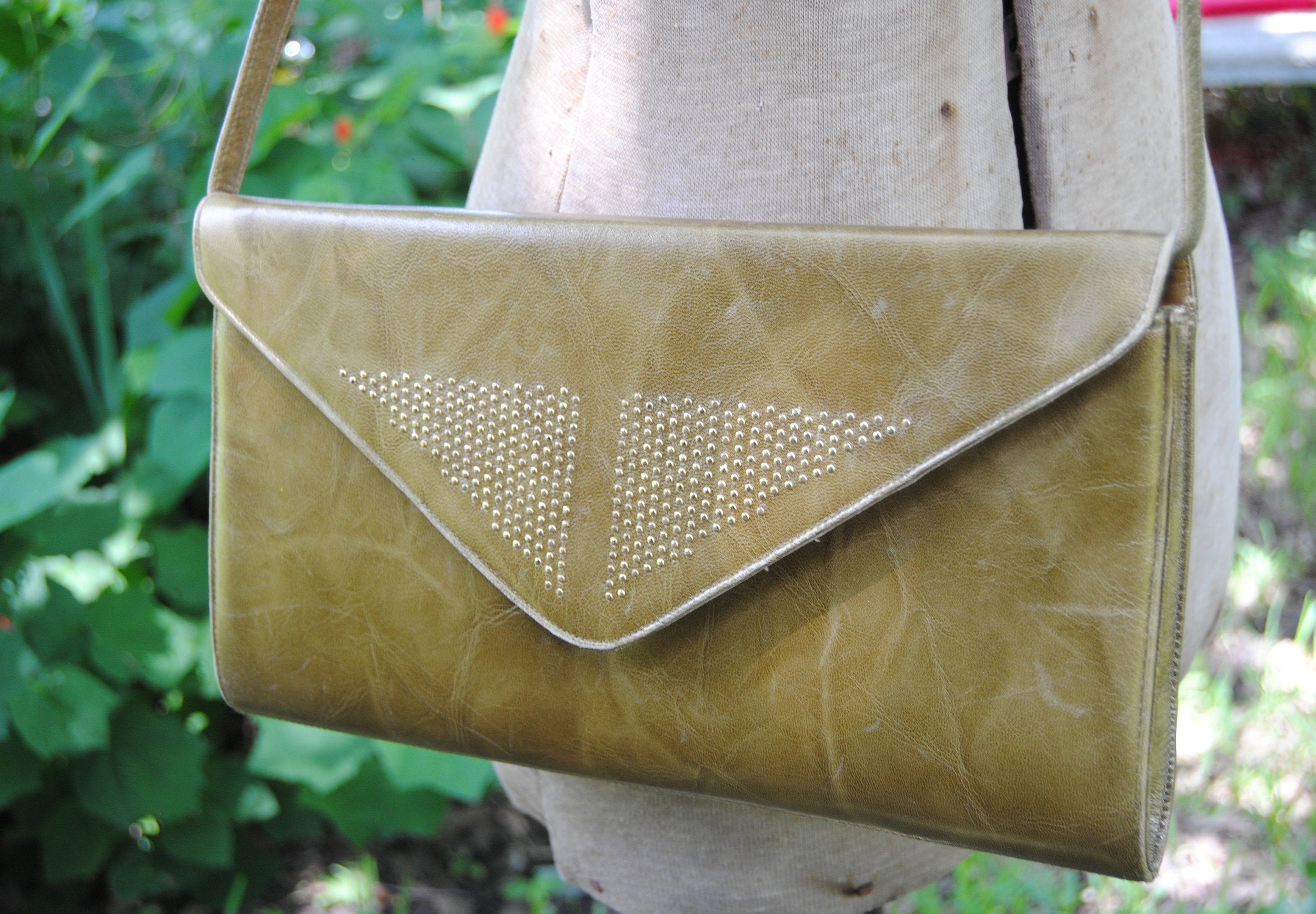 Vintage purse Adrienne Made in Spain Retro green | Etsy