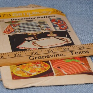 Two Vintage Simplicity Patterns for Placemats and Napkins - 1970s ...