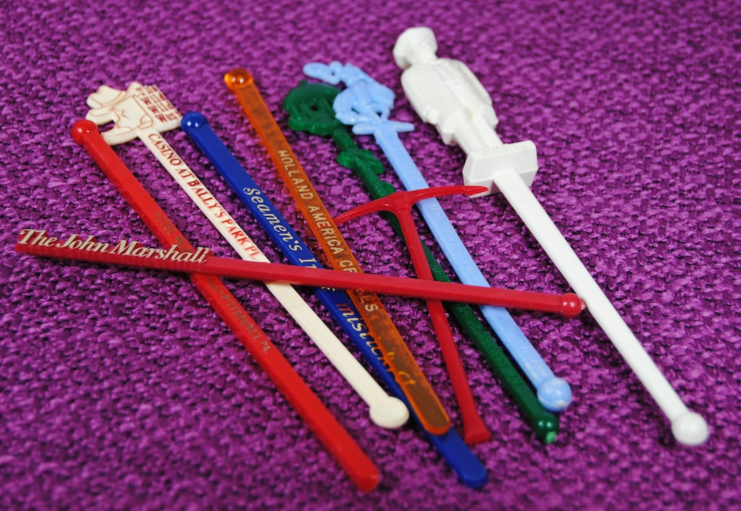 Vintage Swizzle Sticks - Bar Decor - Entertain in Style! Retro She Shed ...
