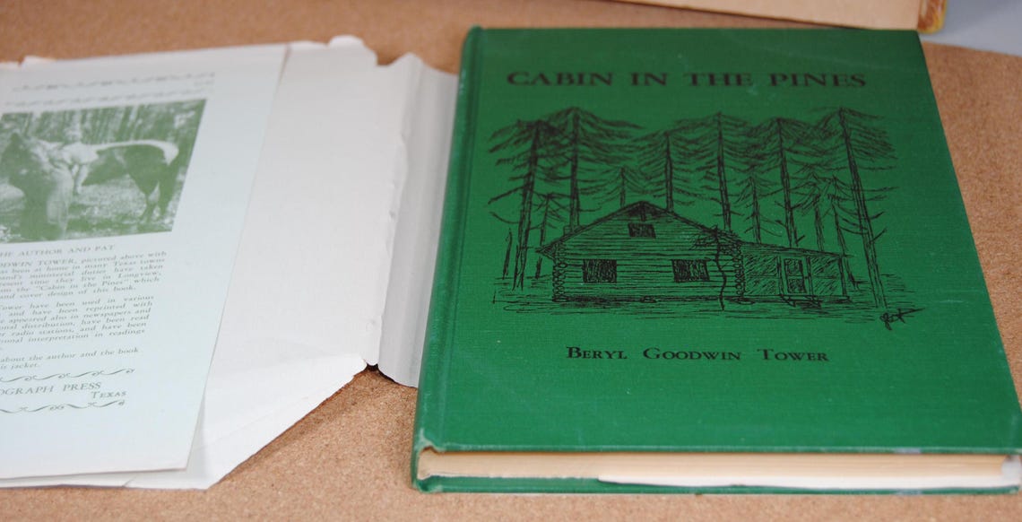 1950 Edition Cabin in the Pines by Beryl Goodwin Tower - Autographed ...