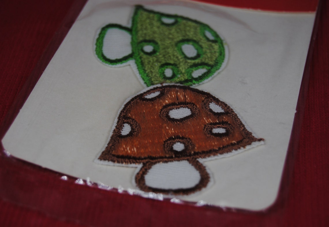 Vintage Mushroom Patches Packages of 2 Sew-on Patches New - Etsy