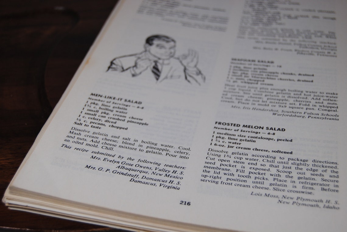 1964 Favorite Recipes of Home Economics Teachers: Salads - Etsy