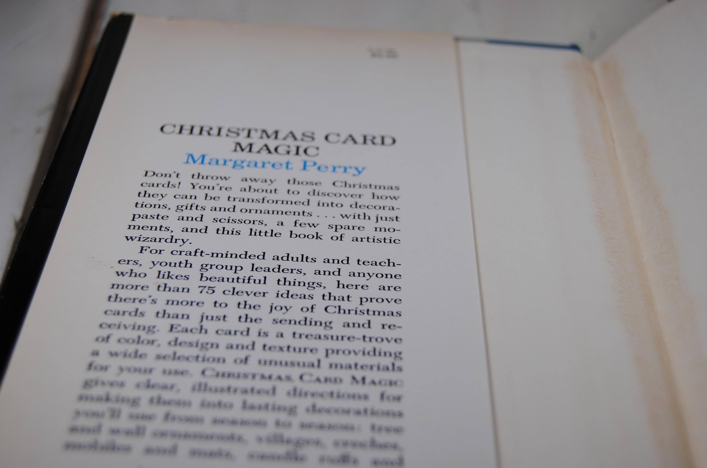 1967 Edition Christmas Card Magic by Margaret Perry - Hardback Book ...