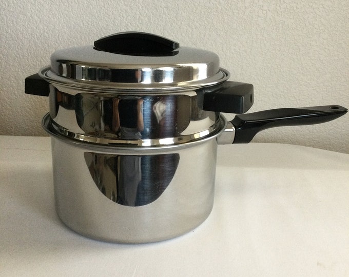 Vintage Flint Ware by Ekco 2 Quart Double Boiler & Saucepan W/lid - Etsy
