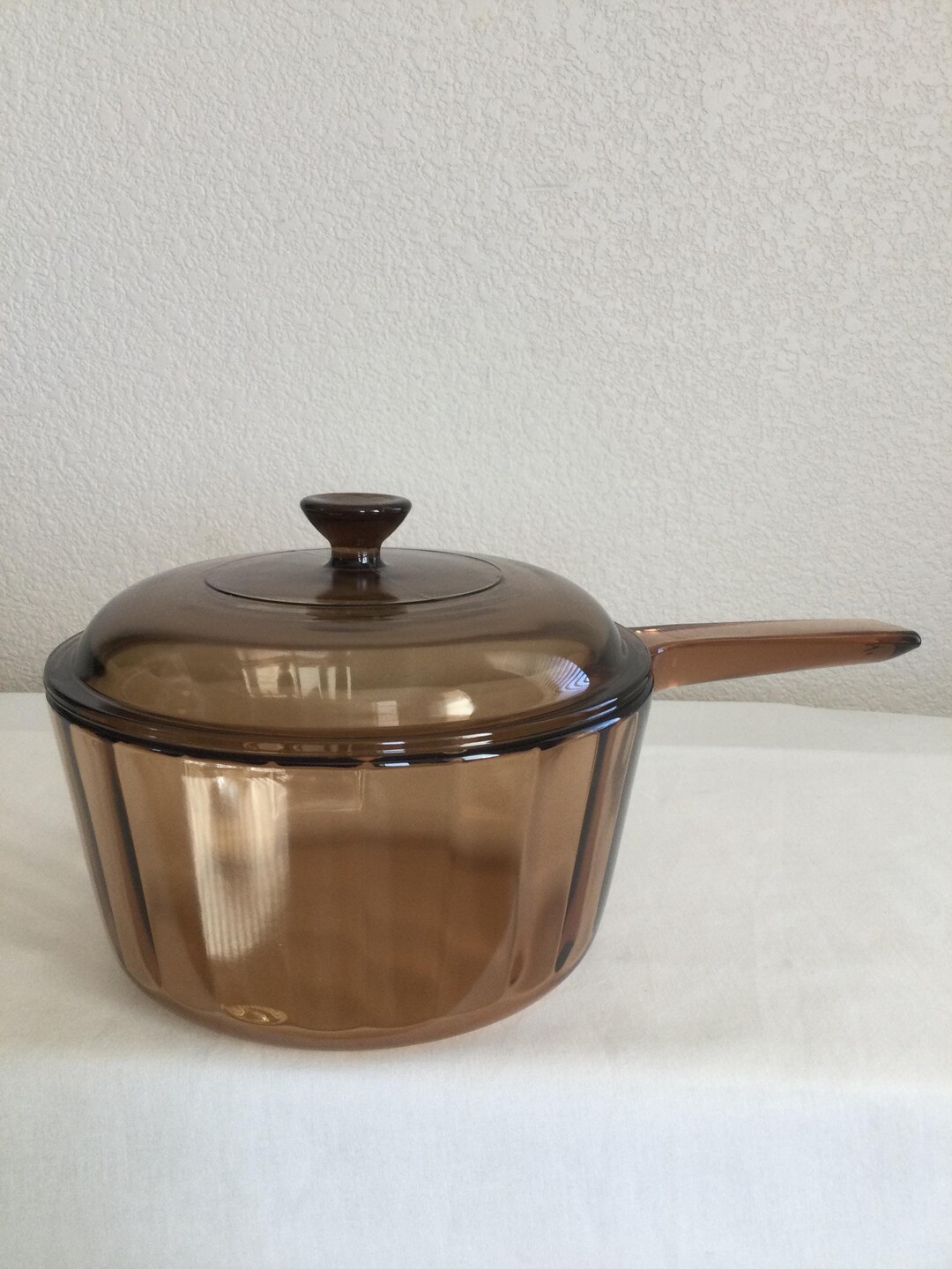 1.5 Liter Vintage Amber Vision Corning Pyrex Glass Ribbed Sided ...