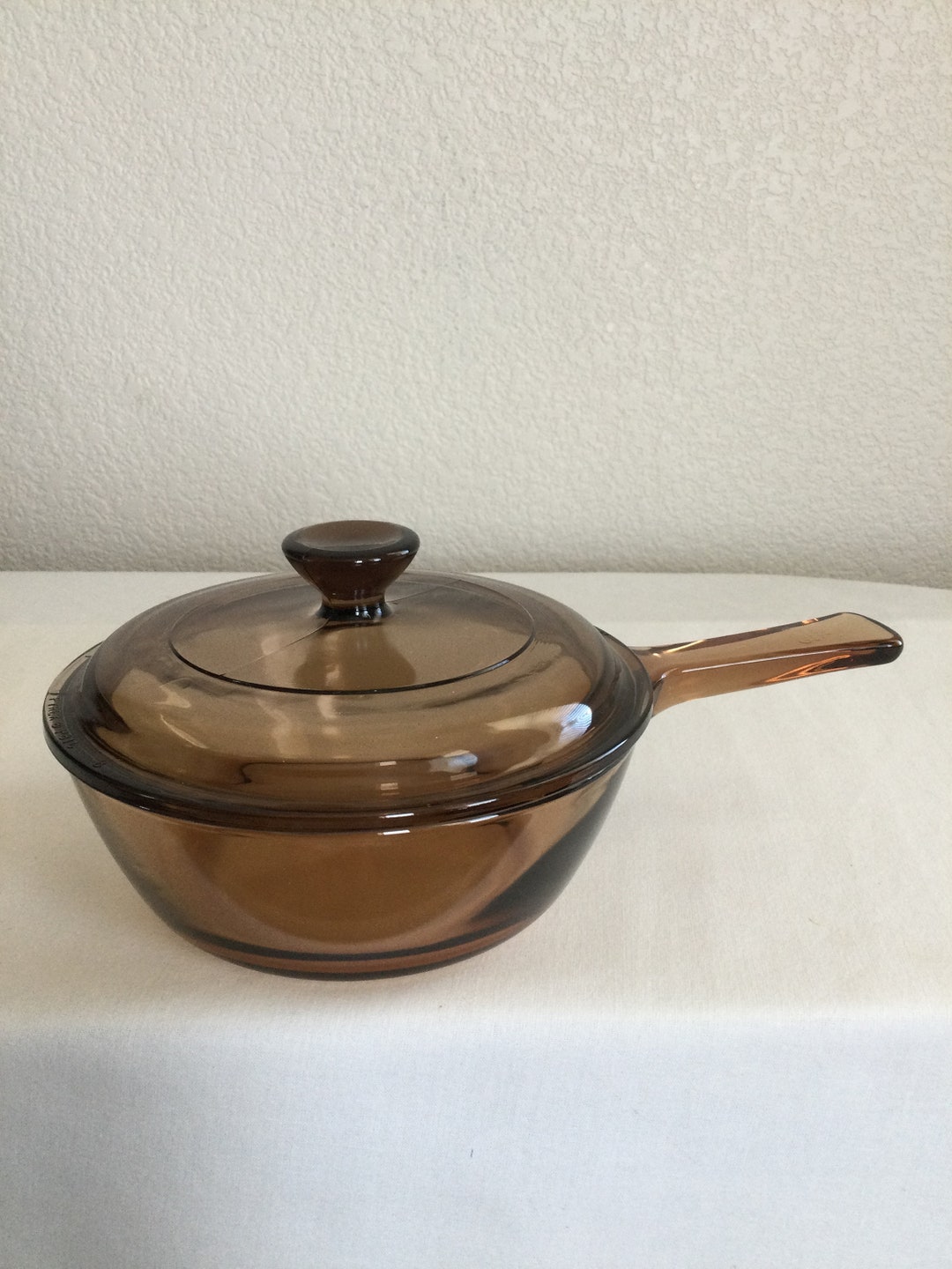 Vision Corning Pyrex Amber Glass .05 Liter Saucepan W/lid - Etsy