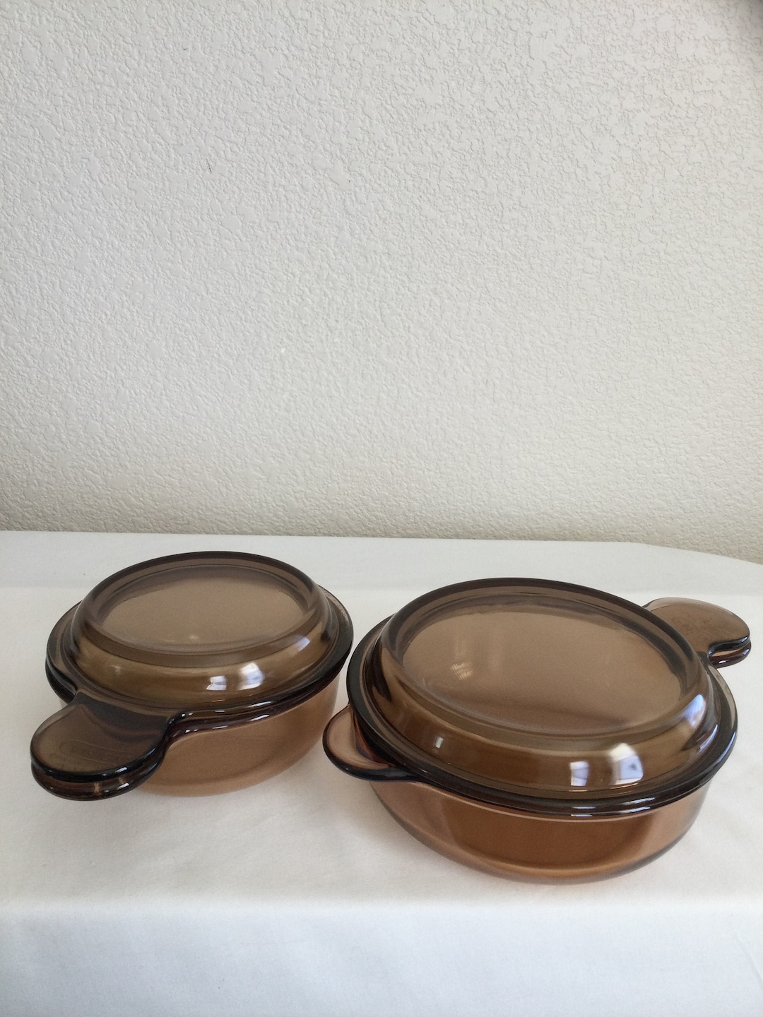 Vision Corning Pyrex Amber Glass V-150-B and V-240-B Grab-it ...