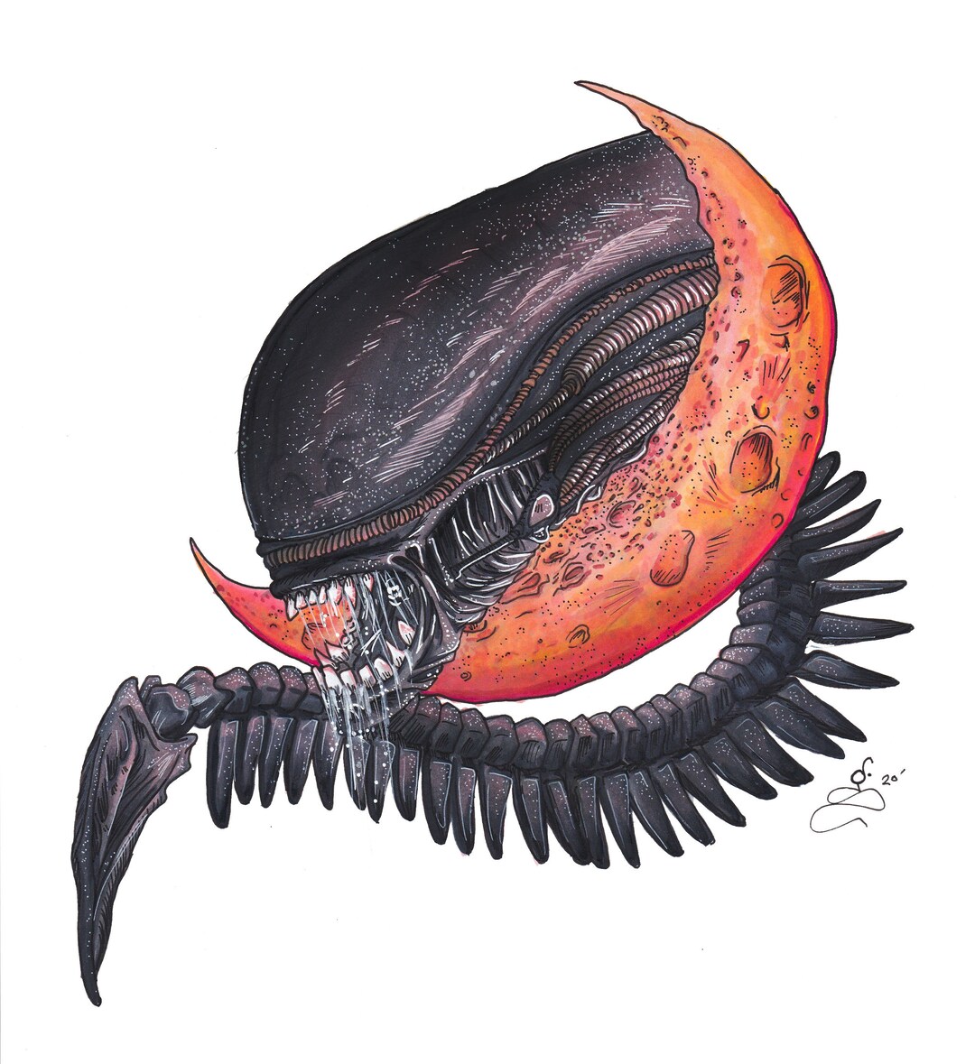Beast Portrait Xenomorph - Etsy