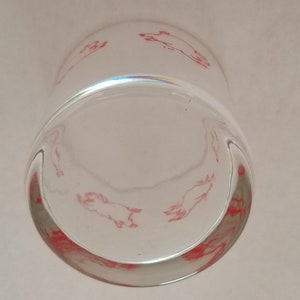 Darling Dancing Pigs Glass From Boston's Own hog Heaven Red Pigs 1980's ...