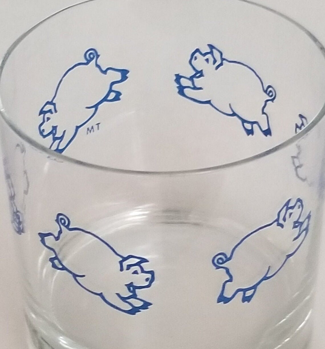 Darling Dancing Pigs Glass From Boston's Own hog - Etsy